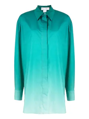 Oscar De La Renta Ombré-effect Shirt Jacket - Green
