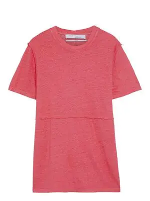 IRO PARIS Spire Slub Linen-jersey T-shirt - Coral