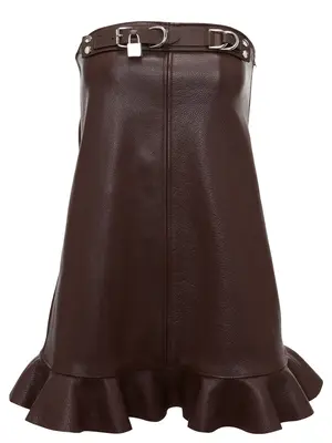 JW Anderson Padlock-detail Mini Dress - Brown