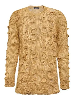 Dolce & Gabbana Re-edition Distressed Sweater - Beige