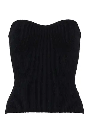 Wardrobe.NYC Ribbed-knit Top - Black