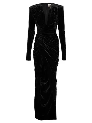 Alexandre Vauthier Velvet Gown - Black