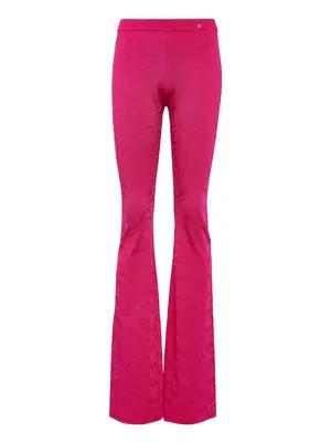 Versace La Greca High-rise Flared Pants - Pink
