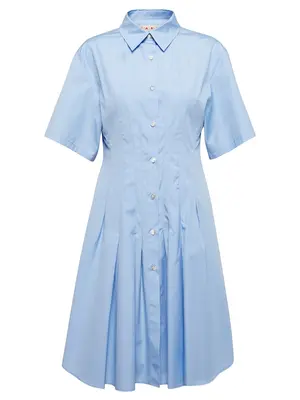 Marni Cotton Poplin Shirt Dress - Blue