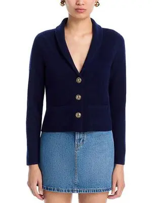 Aqua 100% Cashmere Button Detailed Blazer Peacoat