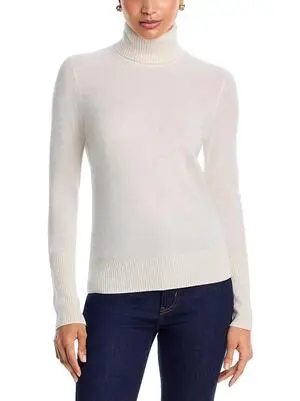 Aqua Cashmere Turtleneck Sweater - Ivory