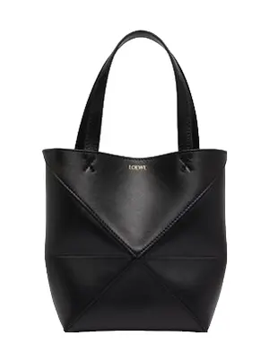 Loewe Puzzle Fold Mini Tote Bag Black