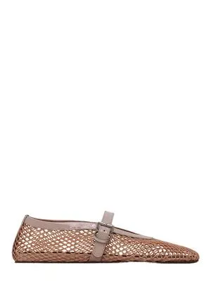 Alaïa ALAÏA Mesh Mary Jane Flats Nude