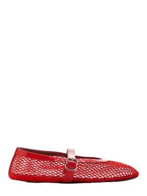 Alaïa Mesh Mary Jane Flats - Red