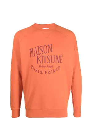Maison Kitsuné Logo-print Cotton Sweatshirt - Orange