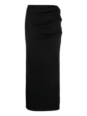 Christopher Esber Twist-detail Ribbed Skirt - Black