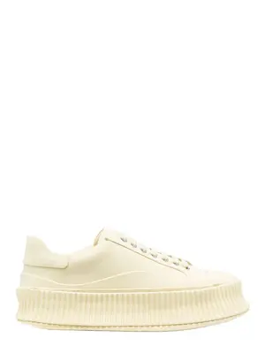 JIL SANDER Panelled Lace-up Sneakers - Yellow