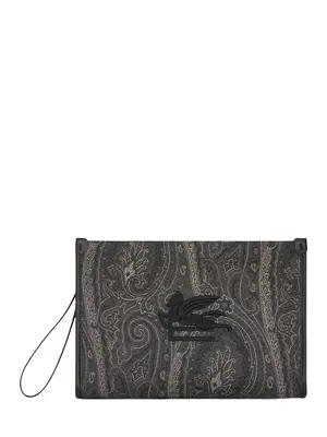 Etro Paisley-print Clutch - Black
