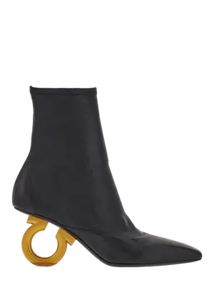 FERRAGAMO Elina 70mm Ankle Boots - Black