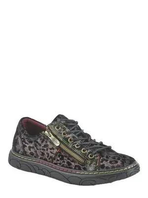 SPRING STEP SHOES Spring Step Danli Cheetah Print Sneakers Pewter Multi