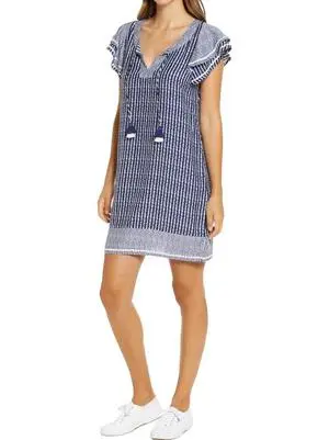 Vineyard Vines Dot Stripe Vineyard Tunic - Dot Deep Bay