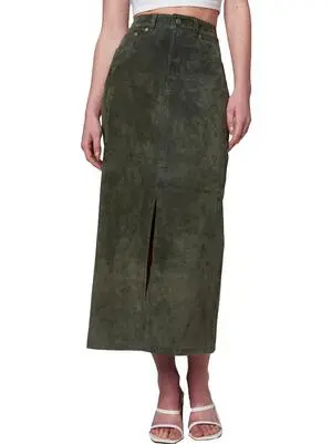 Blanknyc Suede Maxi Skirt - Hunter