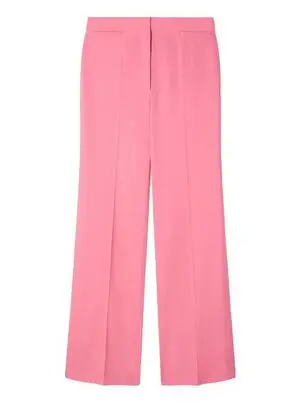 Stella McCartney Wool Flannel Tailored Trousers Red
