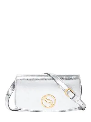 Stella McCartney S-wave Metallic Wallet-on-chain - Silver