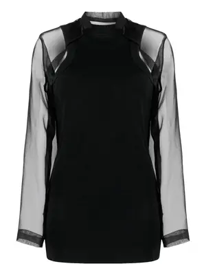 Sacai Layered Cut-out Top - Black
