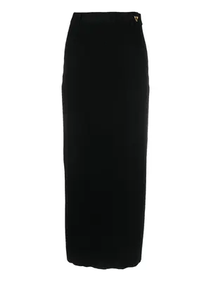 AERON Forum Asymmetric Maxi Skirt - Black