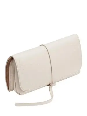Cuyana Leather Travel Beauty Roll - Ecru