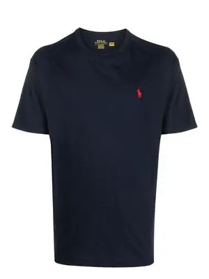 Polo Ralph Lauren Logo-embroidered Cotton T-shirt - Blue
