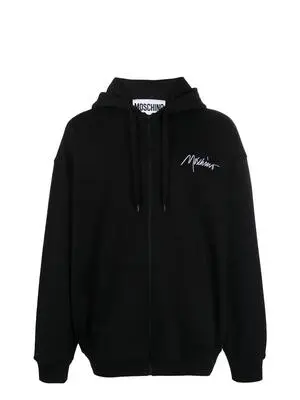 Moschino Print Hoodie - Black