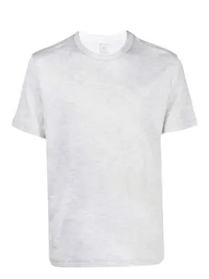Eleventy Double-layer Trim Cotton T-shirt - Grey