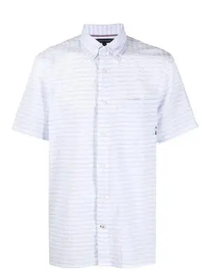 Tommy Hilfiger Textured Short-sleeve Shirt - White