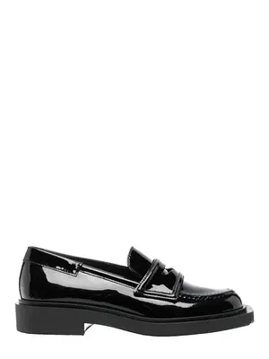 3JUIN Viola Patent Leather Loafers - Black
