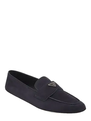 Prada Moc Toe Loafer Bleu