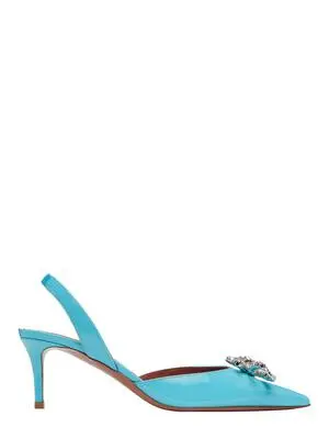 Amina Muaddi Rosie Sling 60 Heels Turquoise