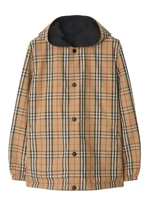 Burberry Reversible Check Nylon Hooded Jacket - Archive Beige