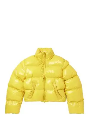 Balenciaga Cropped Padded Shell Jacket - Yellow