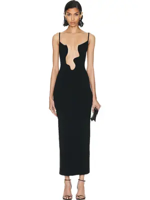 Christopher Esber Salacia Wire Column Dress - Black