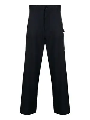 Marni Cargo-pocket Wool Trousers - Blue