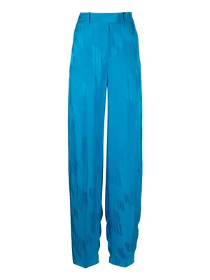 Attico Monogram Wide-leg Trousers - Blue
