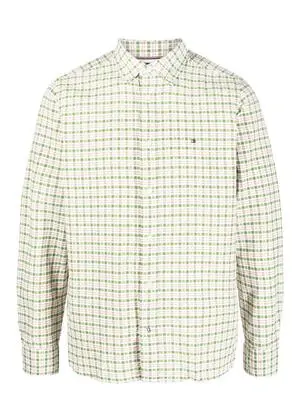 Tommy Hilfiger Gingham-pattern Cotton Shirt - Green