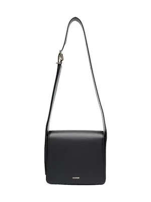JIL SANDER Jil Sander Logo-Stamp Leather Shoulder Bag