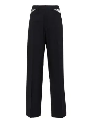 DION LEE Cutout Wool Pants - Black