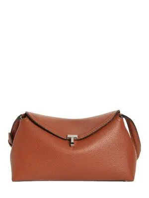 TOTEME T-lock Leather Clutch - Sienna