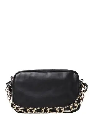 Red Valentino Mini Bag With Gold Tone Chain Strap - Black