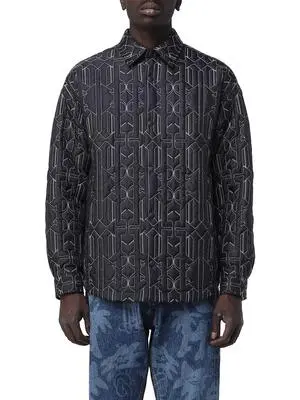 Palm Angels Quilted Nylon Overshirt - Black