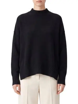 JIL SANDER Cashmere Crewneck Jumper With Dropped Shoulders - Black