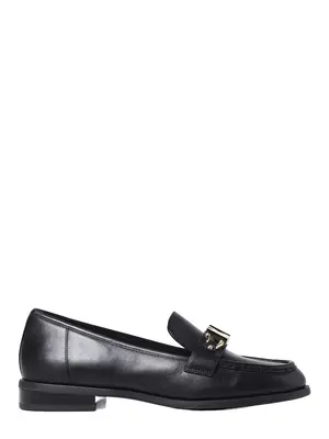 Michael Kors Tiegan Leather Loafers With Monogram - Black
