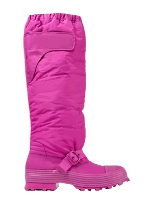 Camper Padded Buckled Boots - Violet