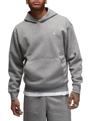 JORDAN Essentials Pullover Hoodie Carbon Heather/white
