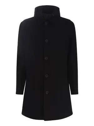 Herno Coat In Virgin Wool Blend - Black