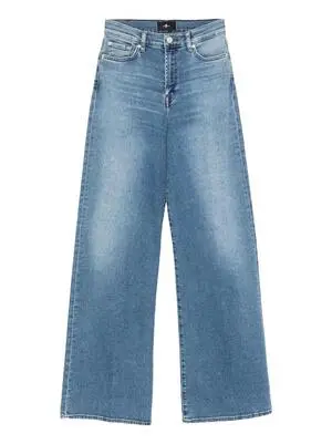 7 For All Mankind Wide Leg Denim Blue